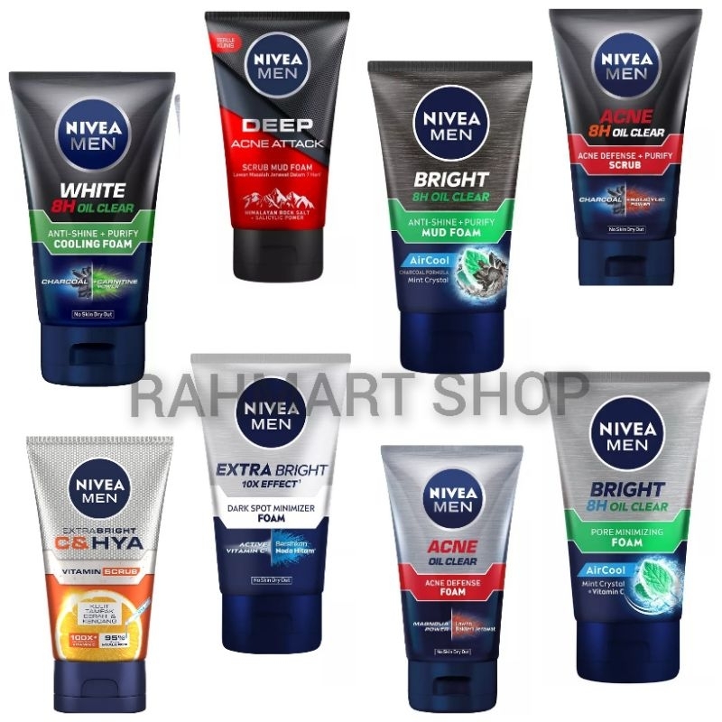 Jual NIVEA MEN Extra Bright 10x Effect Dark Spot Minimizer Foam 100 ml ...