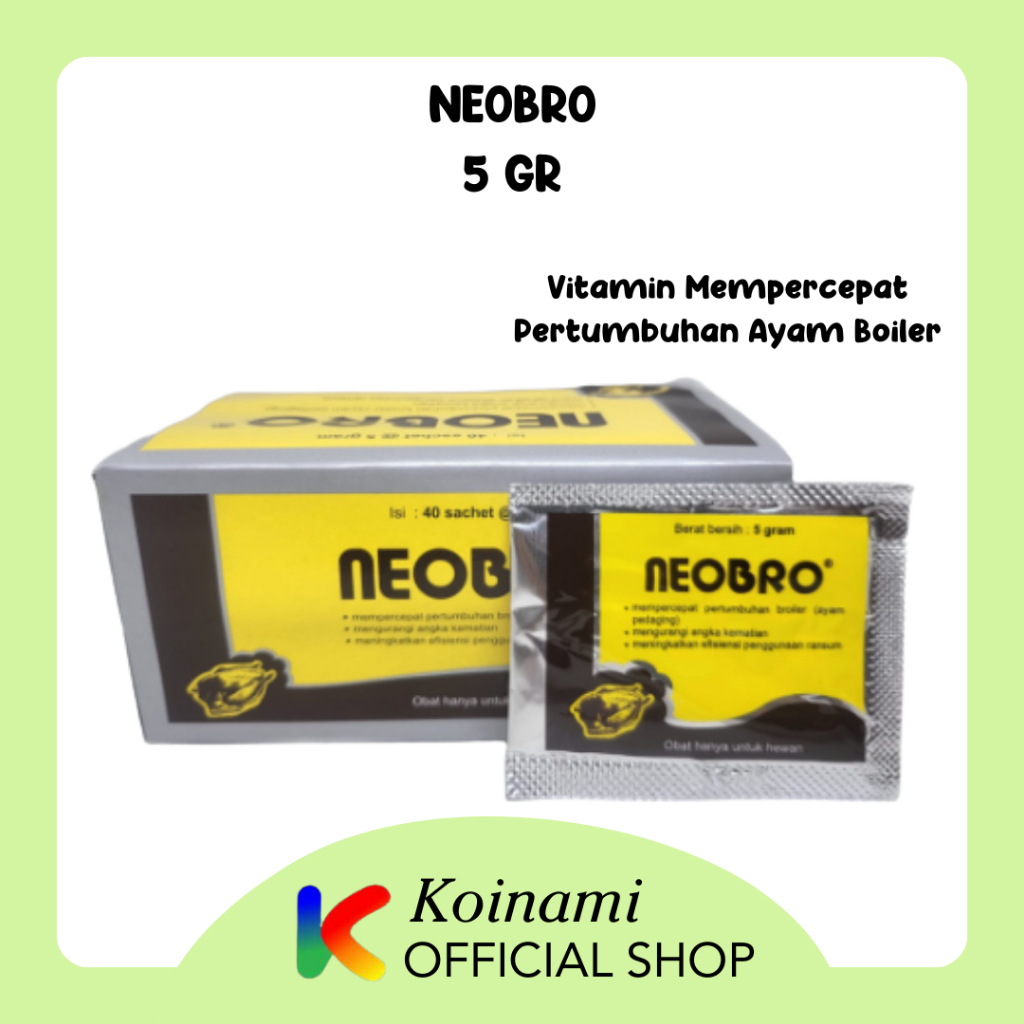 Jual Neobro 5gr / Vitamin Mempercepat Pertumbuhan Ayam Broiler / Medion ...