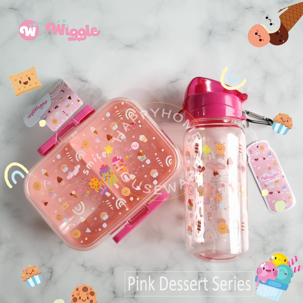 Jual WIGGLE Terbaru Paket Set School Kids Pink Dessert | Tempat Bekal ...