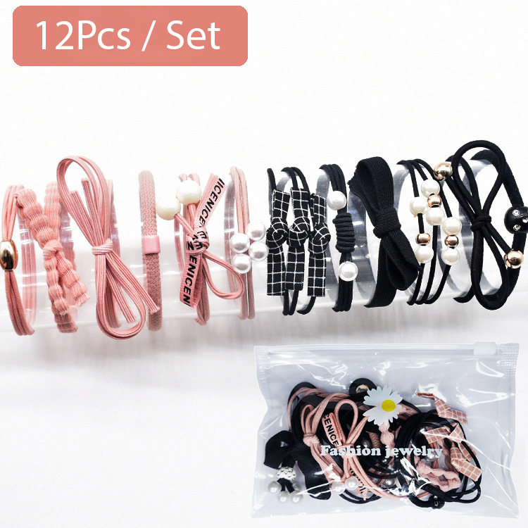Jual ED - FREE POUCH - 12PCS / SET IKAT RAMBUT KOREA KPOP / IKAT RAMBUT ...