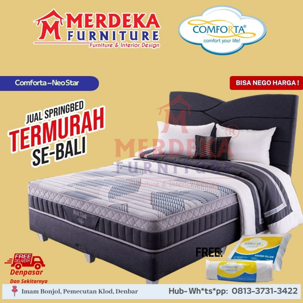 Jual Kasur Comforta Neo Star | Spring Bed 160x200|Free Bantal | Shopee ...