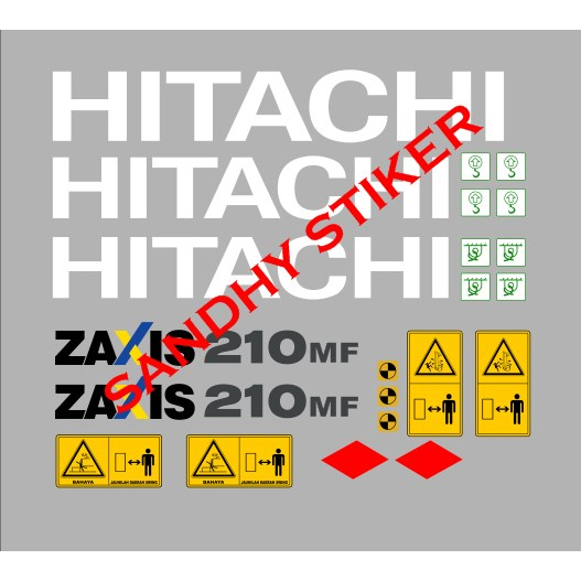 Jual Stiker Alat Berat HITACHI Zaxis 210 MF sticker Excavator | Shopee ...