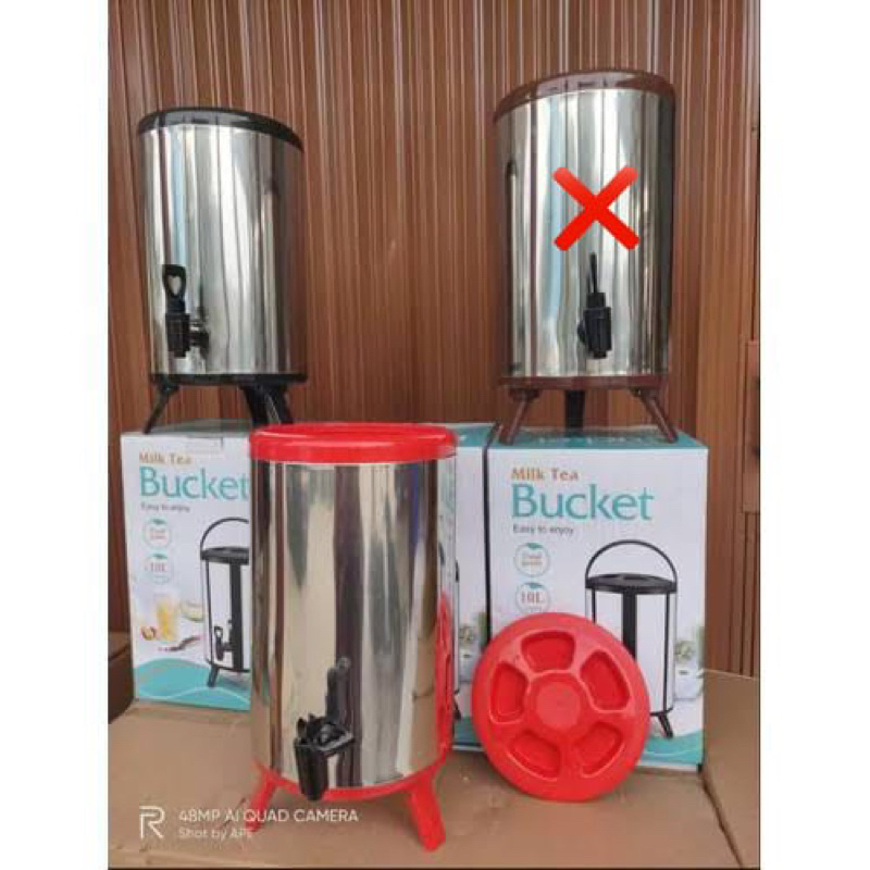 Jual WATER JUG MILK TEA BUCKET STAINLESS 10LITER | Shopee Indonesia