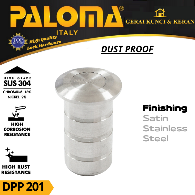 Jual Lubang Grendel Tanam PALOMA DPP 201 Dust Proof Stainless | Shopee ...