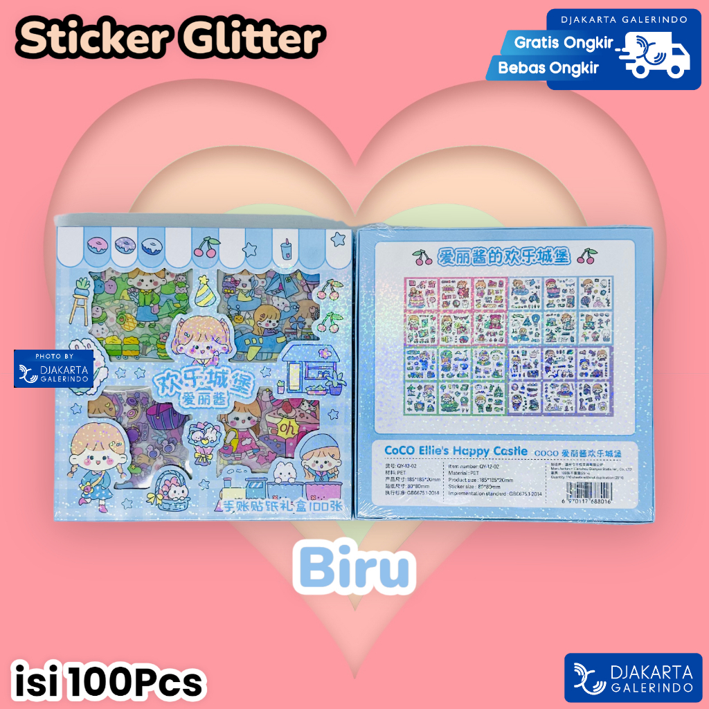 Jual Sticker ANNE MOMO MASU TEA TIME ALICE GLITTER Rainbow Mix Warna ...