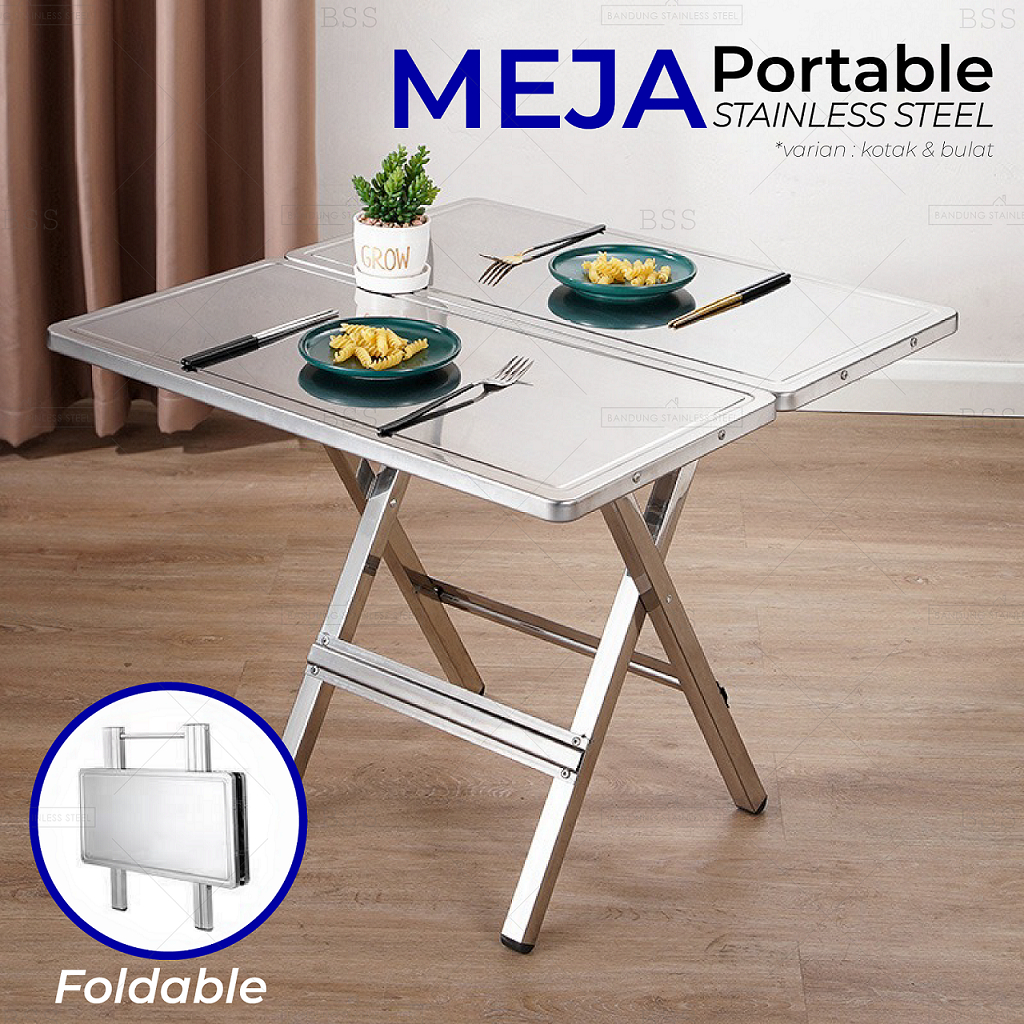 Jual Meja Lipat Stainless Minimalis Portable Multifungsi Mewah Outdoor ...
