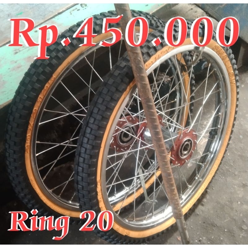 Jual roda gerobak jari-jari ring 20 UKURAN SEPEDA BMX TINGGAL PASANG ...