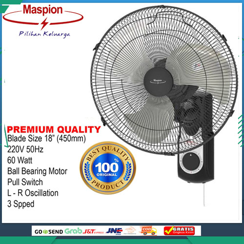 Jual Kipas Angin Dinding Maspion 18 Inch Power Fan Maspion PW 1809 W 18 ...