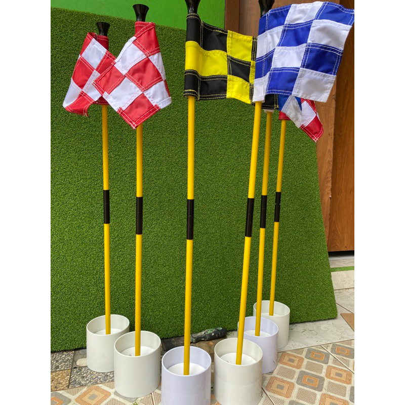Jual Tiang Bendera Golf Lapangan Hole Cup Flag | Shopee Indonesia