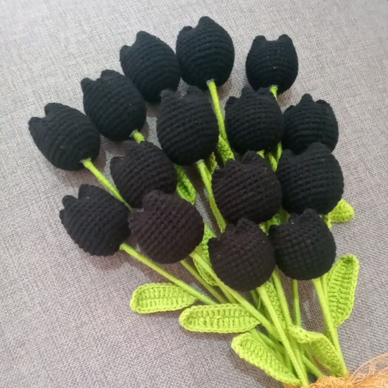 Jual READY STOCK!!siap kirim!!bunga tulip rajut/bahan buket/buket ...