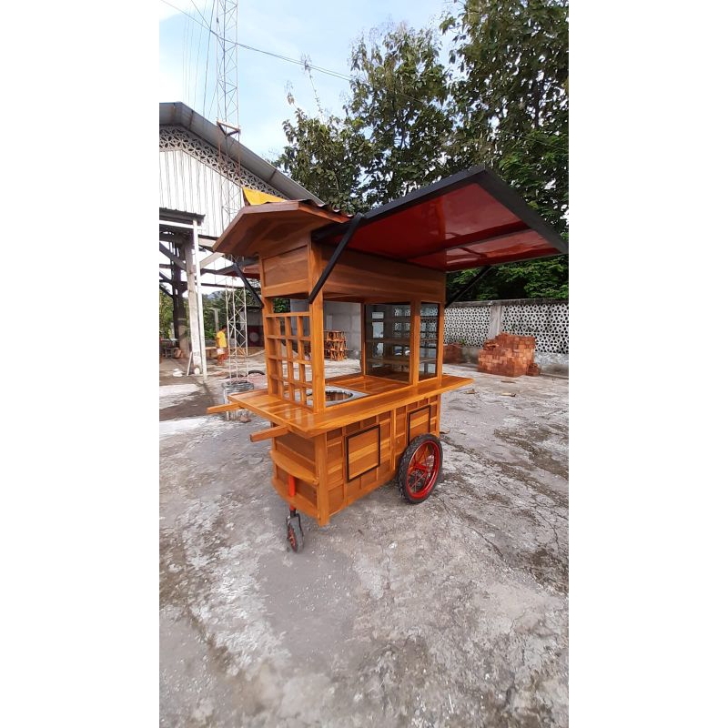 Jual gerobak kaki lima modern bisa untuk wedang jahe merah/ wedang ...
