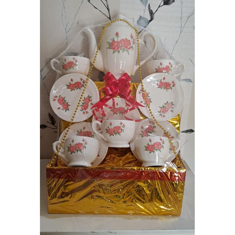 Jual TL0067 INSTANT KURIR Parcel Hampers Gift Tea Set Teko Cangkir ...