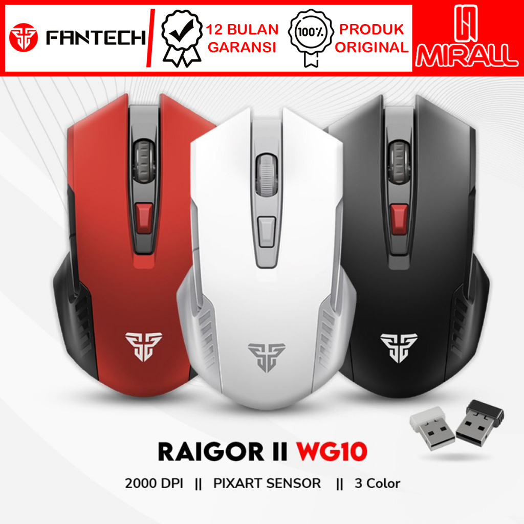 Jual FANTECH RAIGOR II WG10 Mouse Wireless Gaming ORIGINAL | Shopee ...