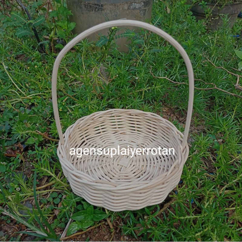 Jual keranjang mini 15 cm full rotan halus berkualitas | Shopee Indonesia