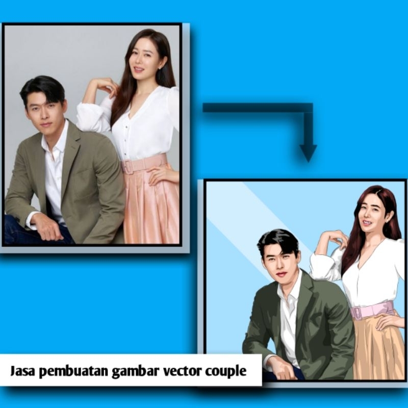 Jual Jasa gambar vector untuk pasangan untuk hadiah anda yang lebih ...