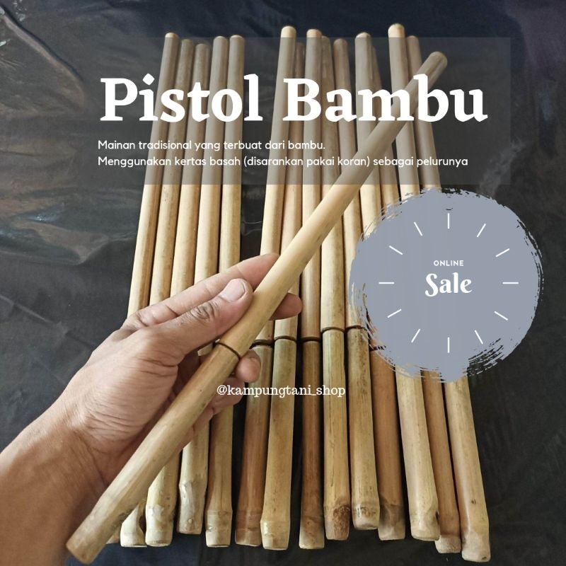 Jual Mainaan Anak Tradisional Pistol Peletokan Bambu/ Senapan Bambu ...