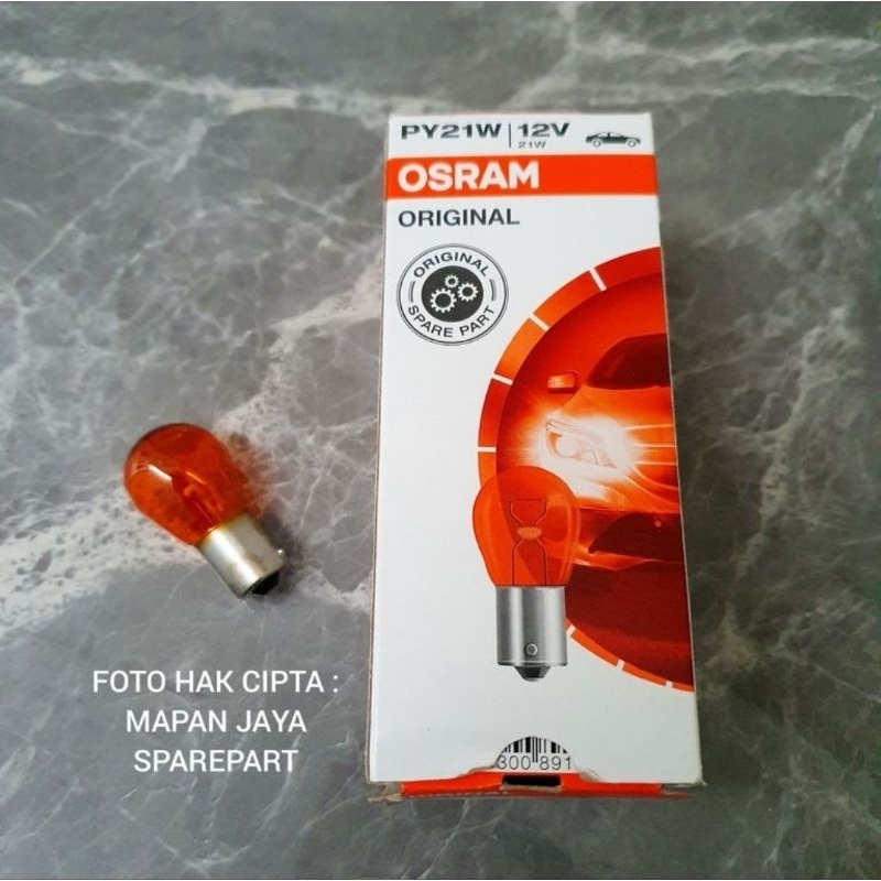 Jual OSRAM BOHLAM LAMPU SEIN / BALON SEN KAKI 1 KUNING P21W 12V AMBER | Shopee Indonesia