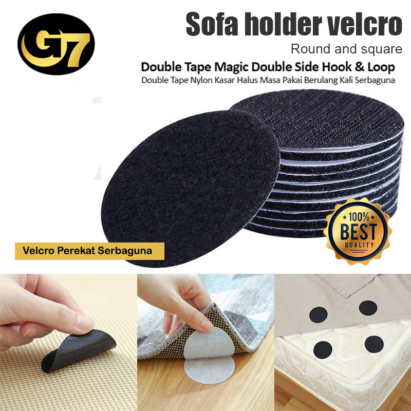 Jual Velcro Tape Perekat Kain Velkro Double Tape Set 2 Sisi Kasar Halus ...