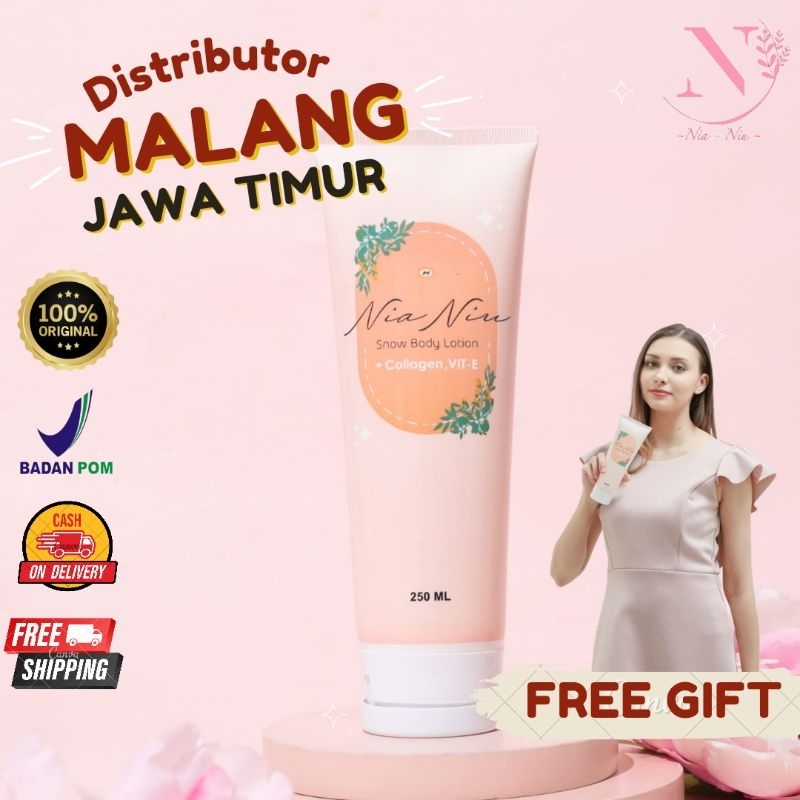 Jual NIA NIU SNOW BODY LOTION with COLLAGEN + VIT E | Shopee Indonesia
