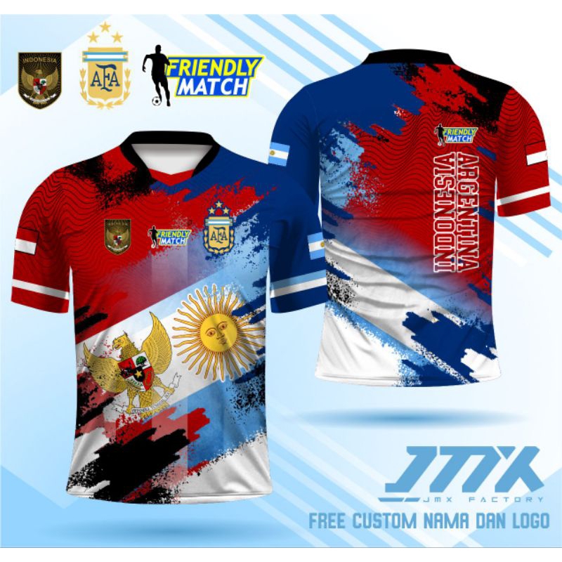 Jual jersey timnas indonesia kaos fans timnas baju argentina vs ...