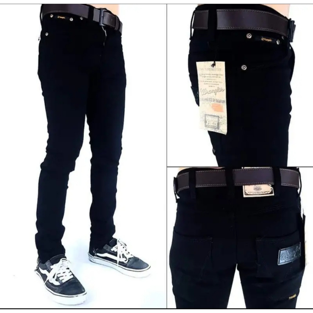 Jual CELANA JEANS PENSIL SLIMFIT SKINNY JEANS COWOK PENSIL HITAM COWOK ...
