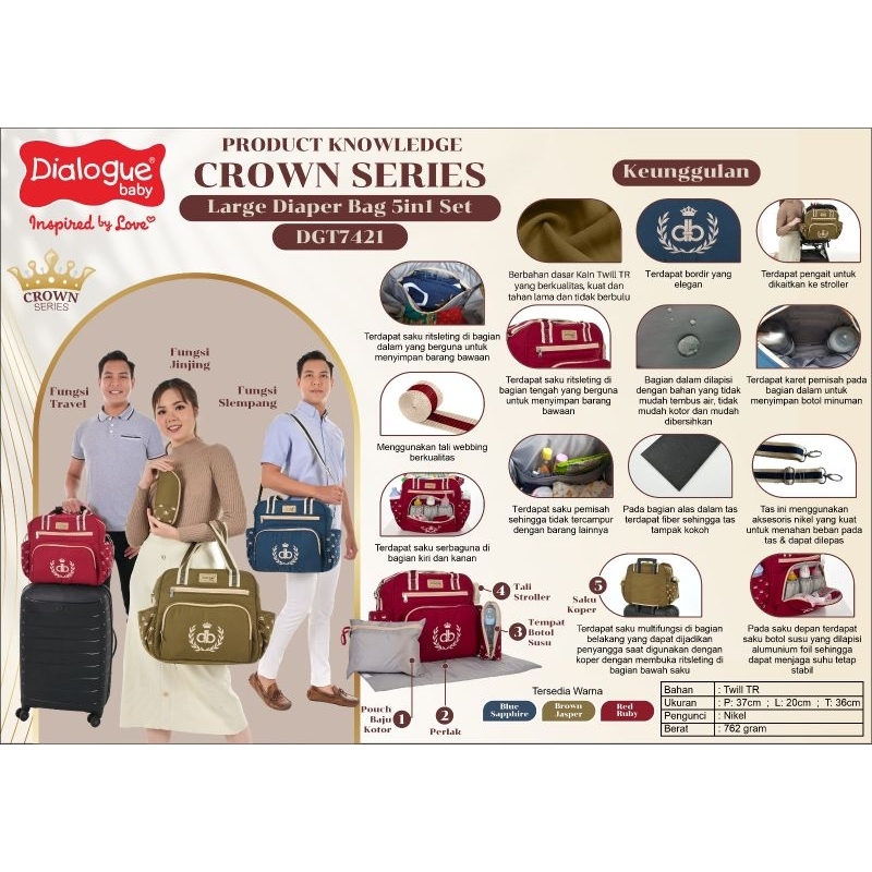 Jual Tas Bayi Besar 5in1 Crown Series Dialogue Baby | Shopee Indonesia