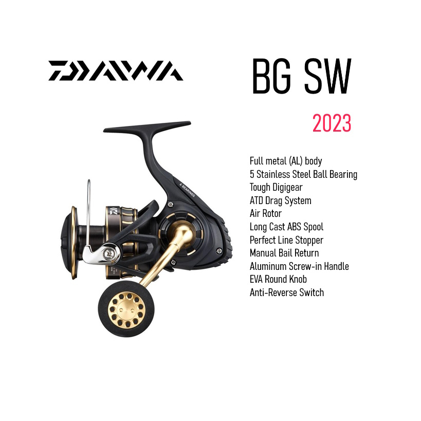 Jual Daiwa BG SW 2023 Spinning Reel Pancing | Shopee Indonesia