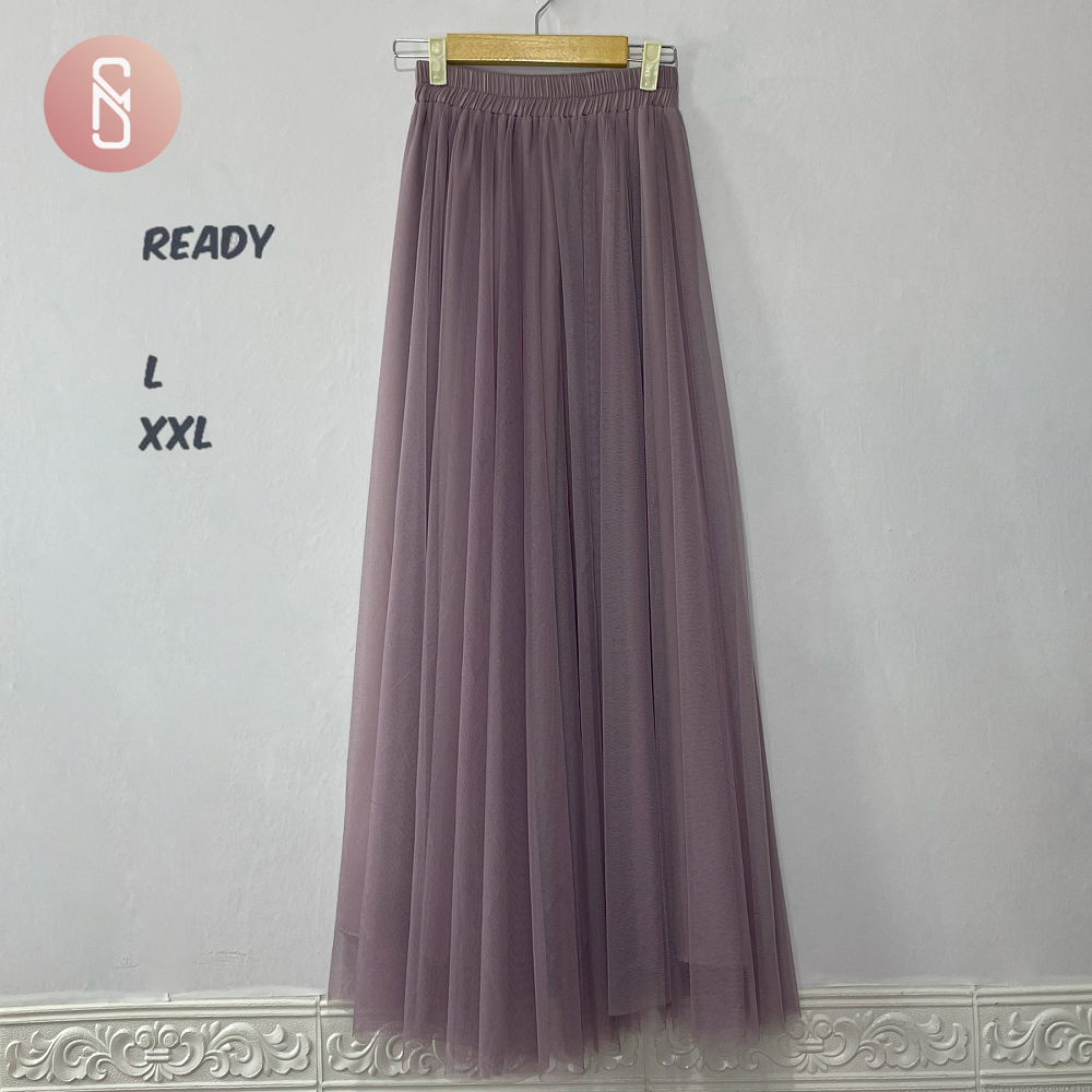 Jual Myshawl Emely Rok Tutu Jumbo Tulle Big size Ukuran L XXL Bahan ...