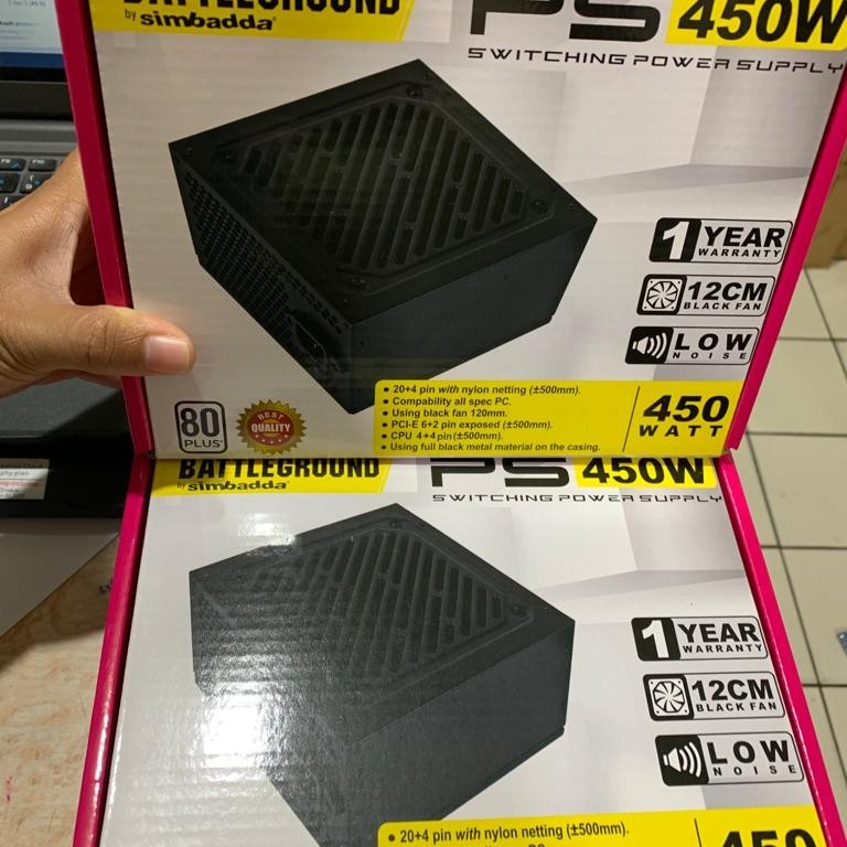 Jual POWER SUPPLY BATTLEGROUND SIMBADDA 450W 80 PLUS | Shopee Indonesia