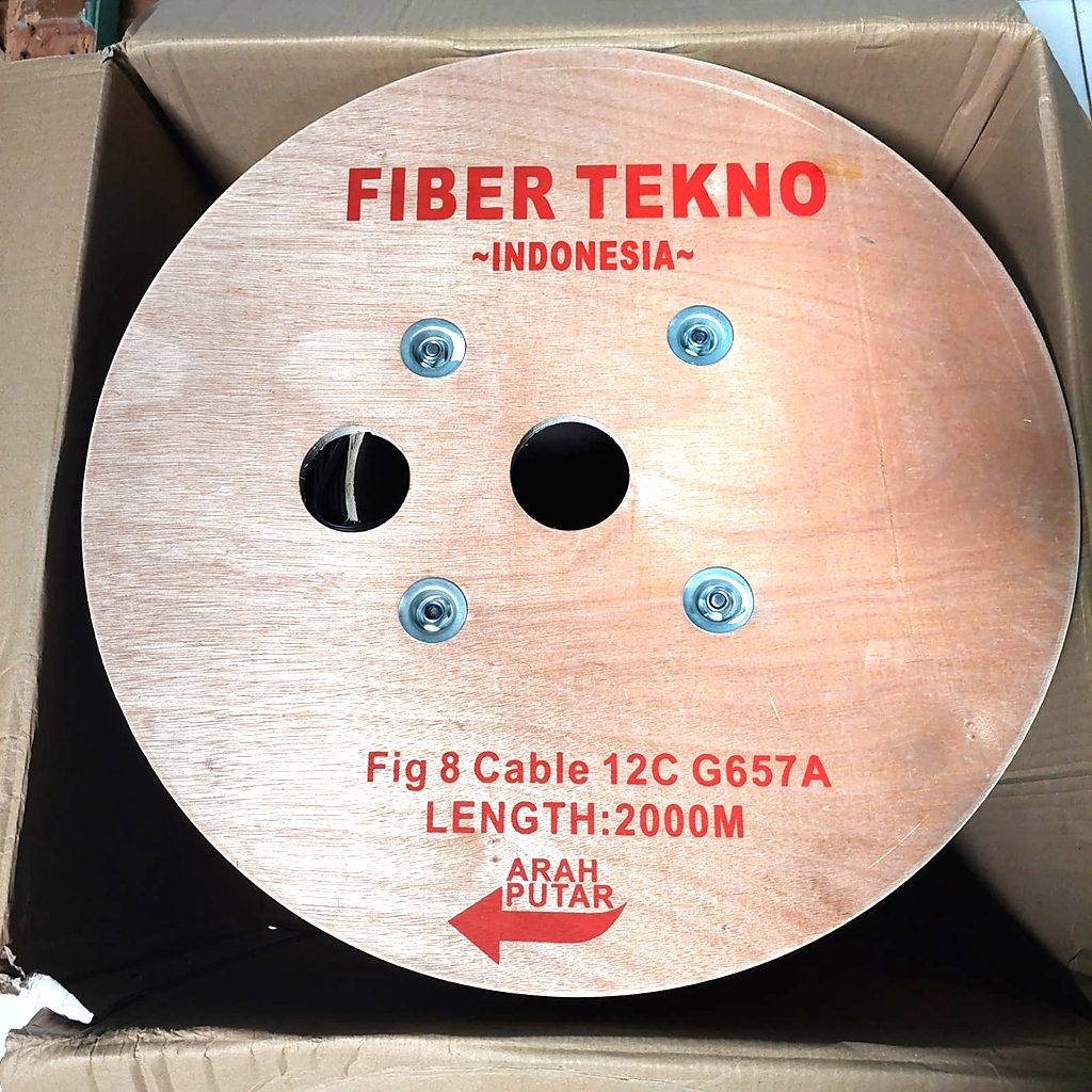 Jual Kabel 12 Core Fig8 1000 Meter Fiber Tekno I KU Mini 12c 1km Eceran ...