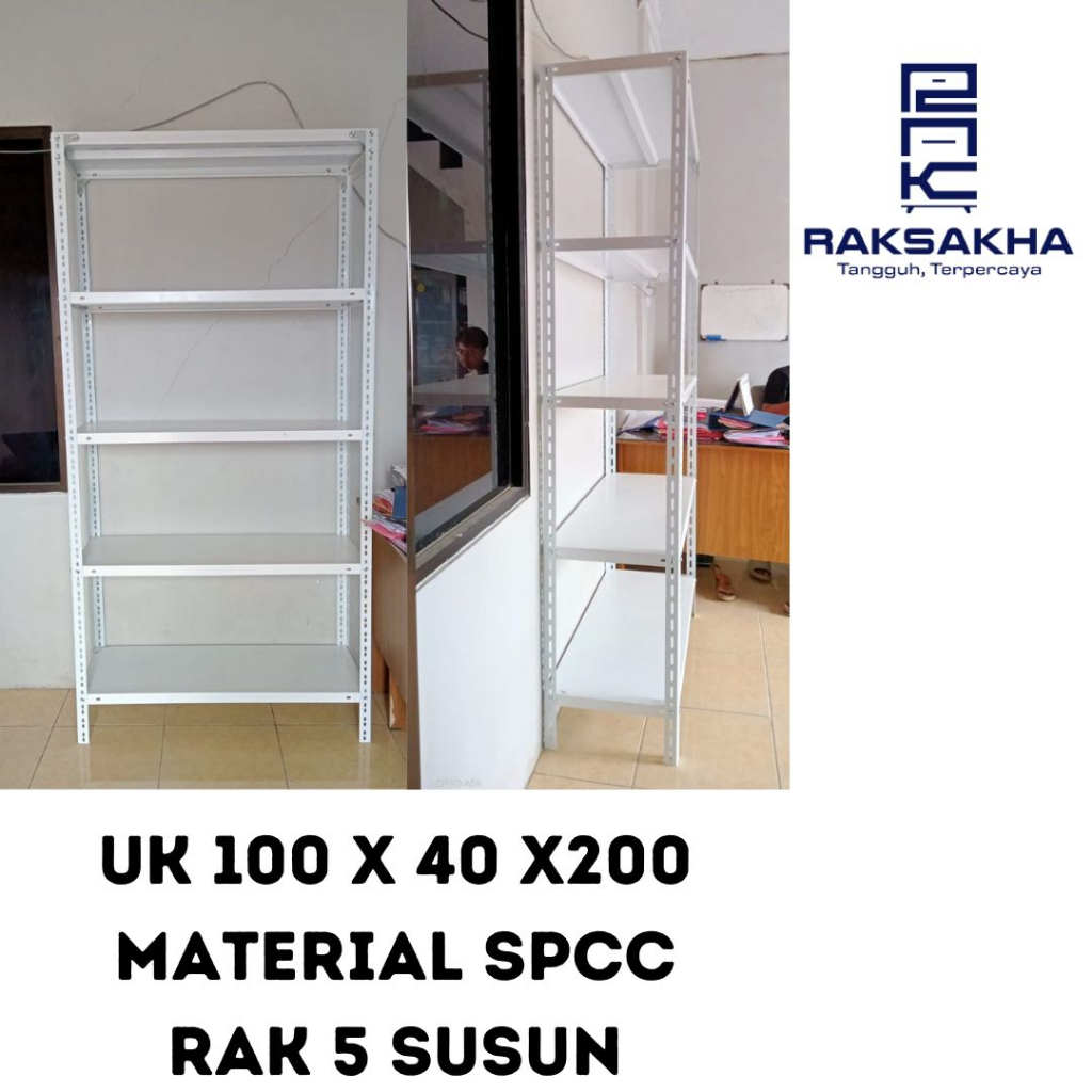 Jual RAK SIKU BESI 5 SUSUN UK 100X40X200cm | Shopee Indonesia