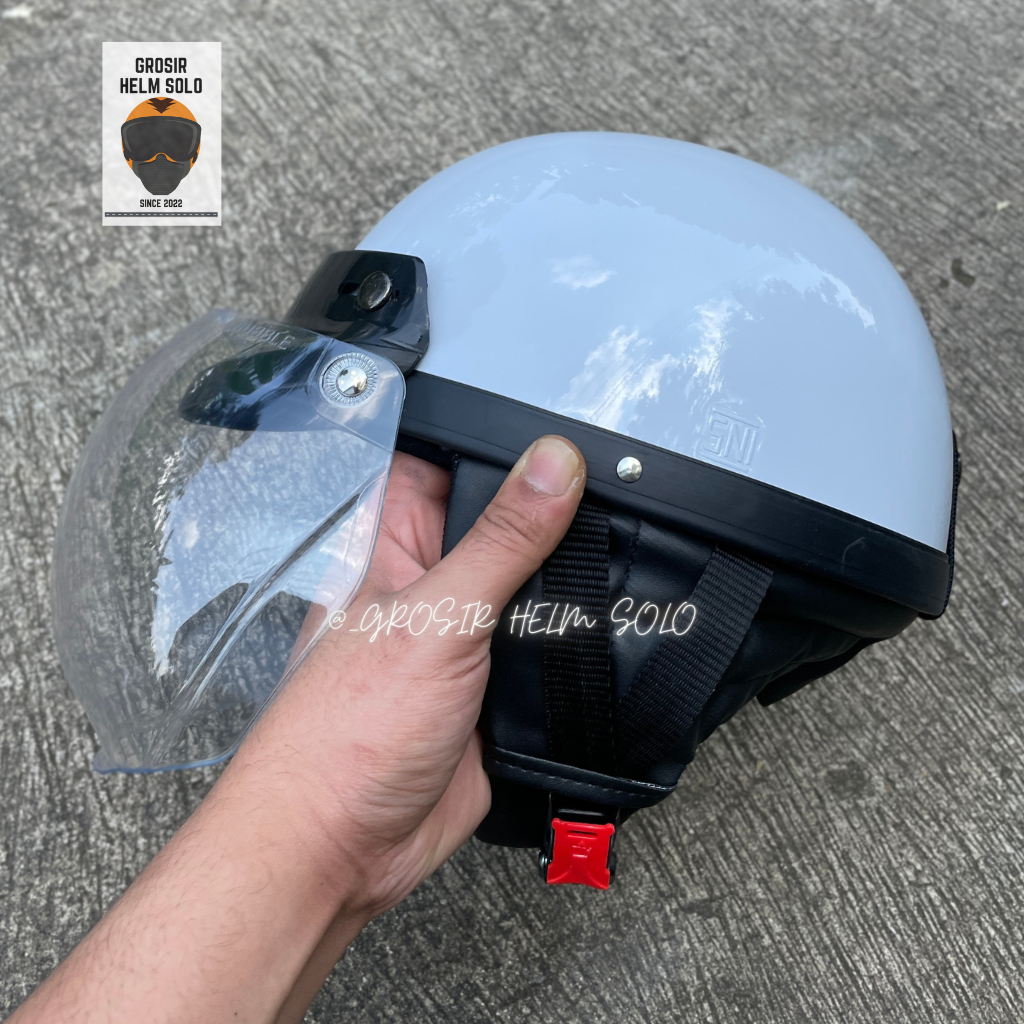 Jual helm bogo chips retro chip polos dewasa SNI | Shopee Indonesia