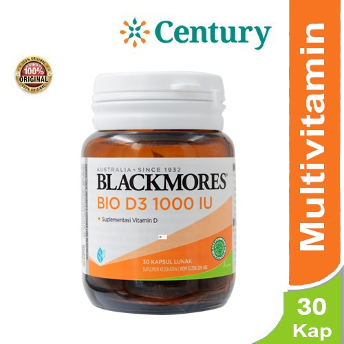 Jual Blackmores Bio D3 1000iu Isi 30 Kapsul / Vitamin D3 / Daya Tahan ...