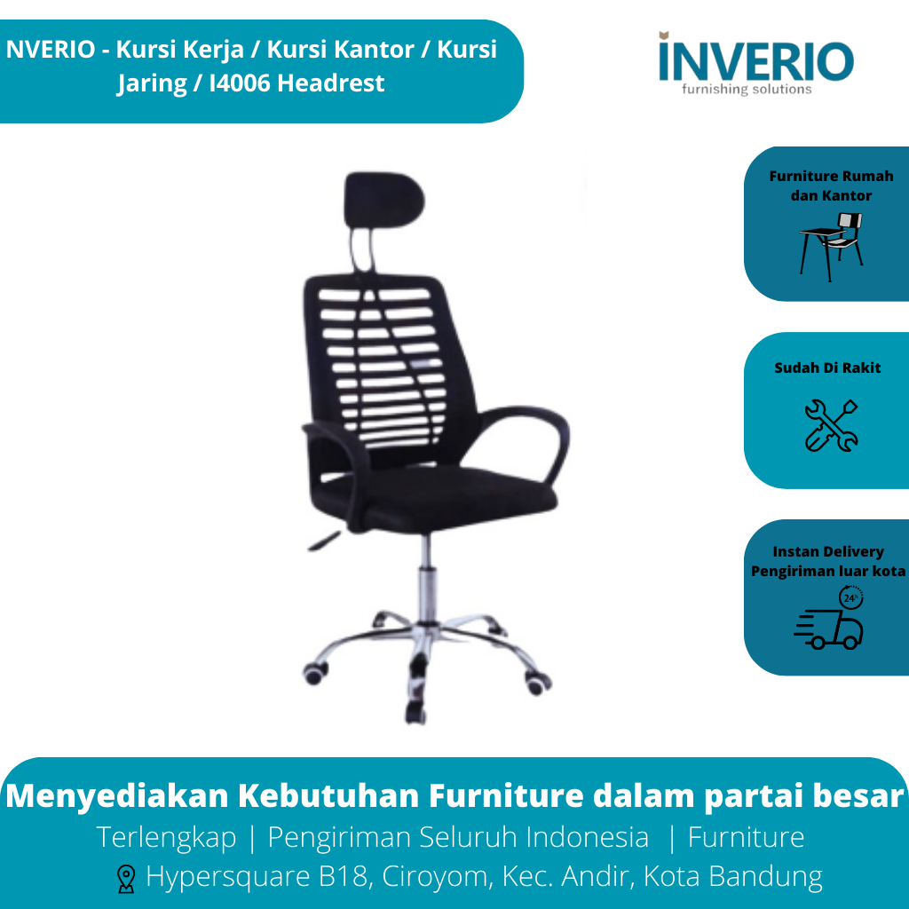 Jual INVERIO - Kursi Kerja / Kursi Kantor / Kursi Jaring / I4006 ...