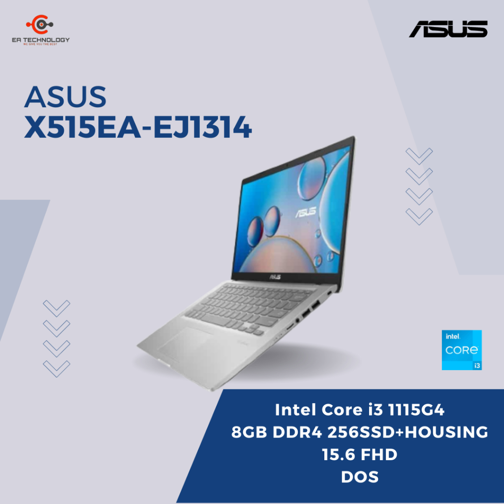 Jual ASUS X515EA-EJ1314 Core i3-1115G4 8GB DDR4 256SSD+HOUSING 15.6 FHD ...