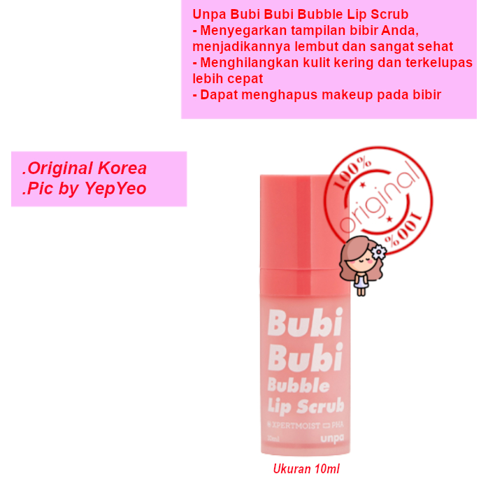 Jual UNPA Bubi Bubi Bubble Lip Scrub 10ml | Shopee Indonesia