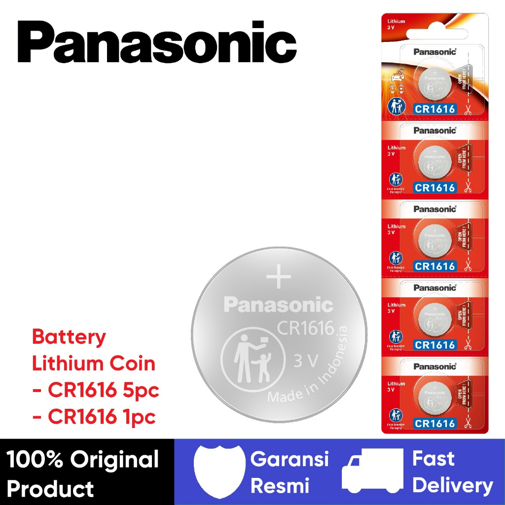 Jual Baterai Panasonic Lithium Koin CR1616 Battery Lithium Coin CR1616 | Shopee Indonesia
