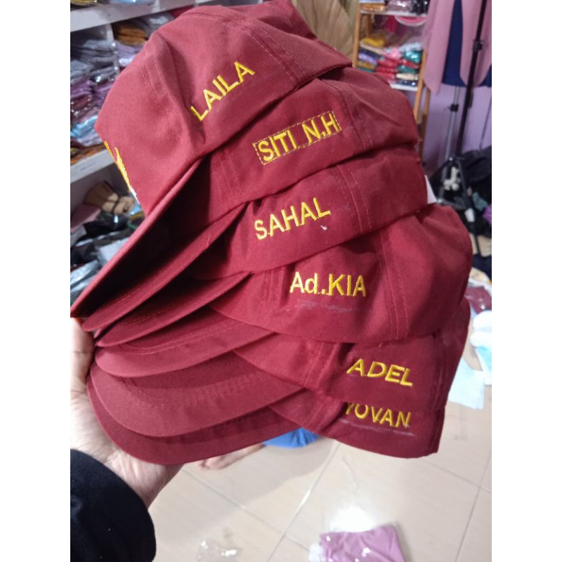 Jual TOPI SEKOLAH/ TOPI SD BORDIR NAMA,topi SD,topi SMP dan SMA ...