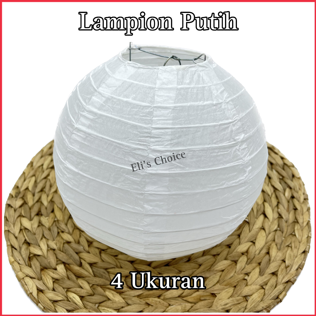 Jual Lampion Putih Polos Dekorasi 17 Agustus Kemerdekaan Indonesia ...