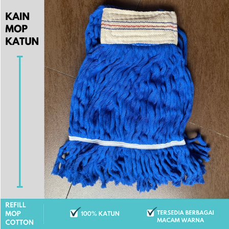 Jual [GROSIR] REFILL MOP COTTON / KAIN PEL KATUN BIRU | Shopee Indonesia