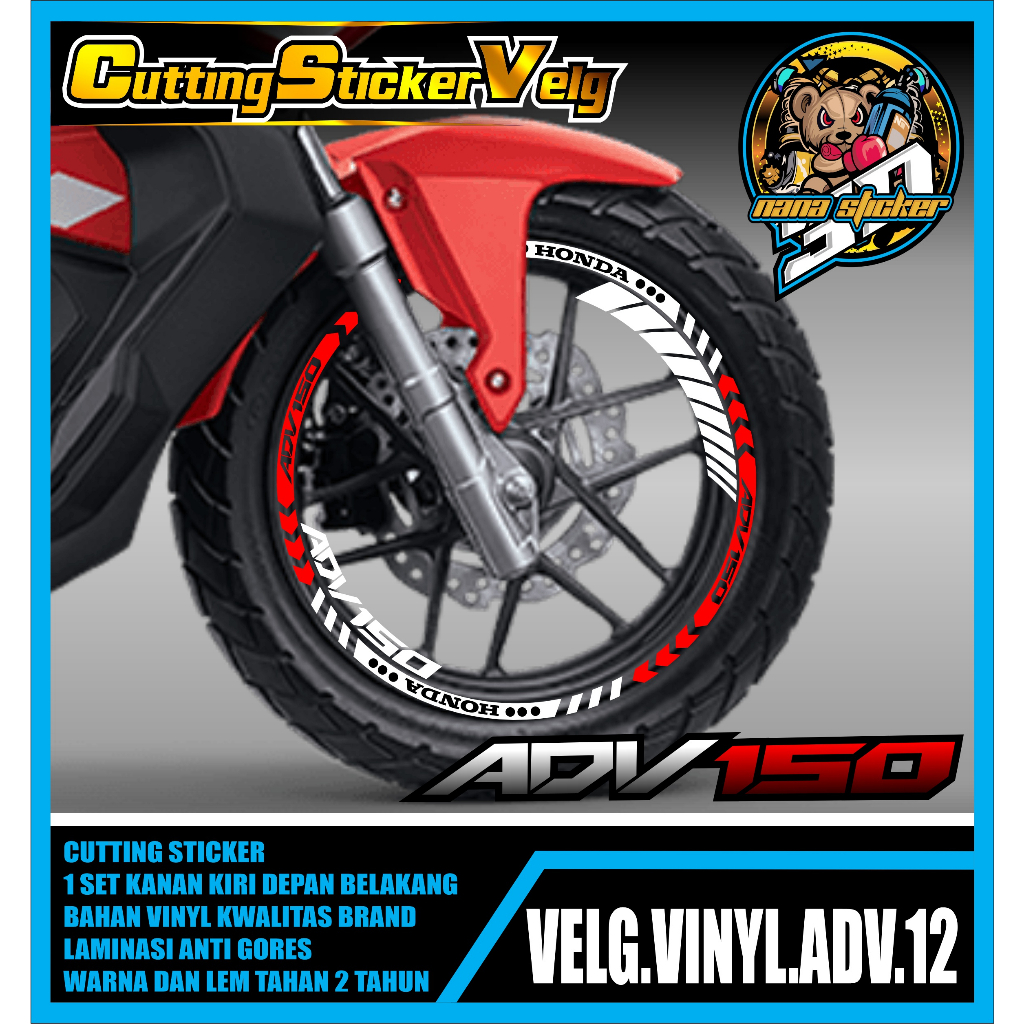 Jual STIKER VINYL VELG ADV CUTTING STICKER VELG ADV CUTTING VARIASI 12 ...