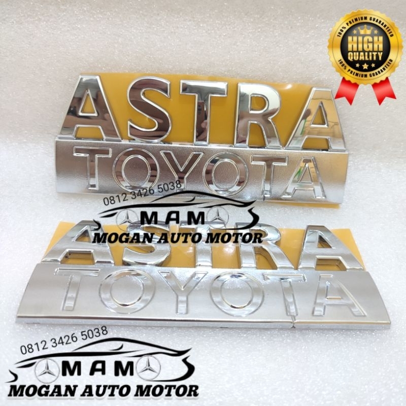 Jual Logo Emblem Tulisan ASTRA TOYOTA Astra Toyota Mobil AGYA CALYA ...