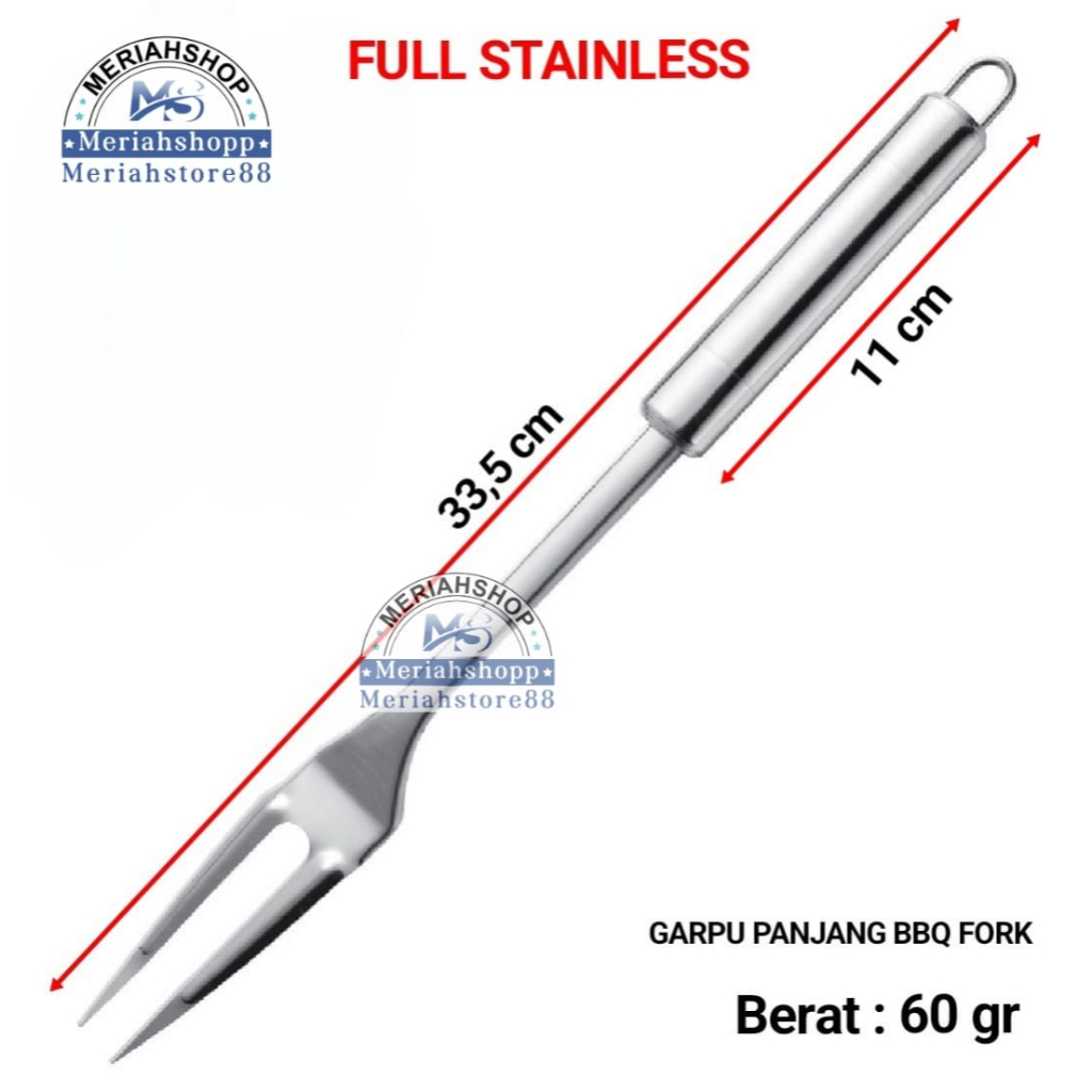 Jual BBQ FORK Garpu JUMBO Panjang 35 cm Pemanggang Roti Bakar Burger ...