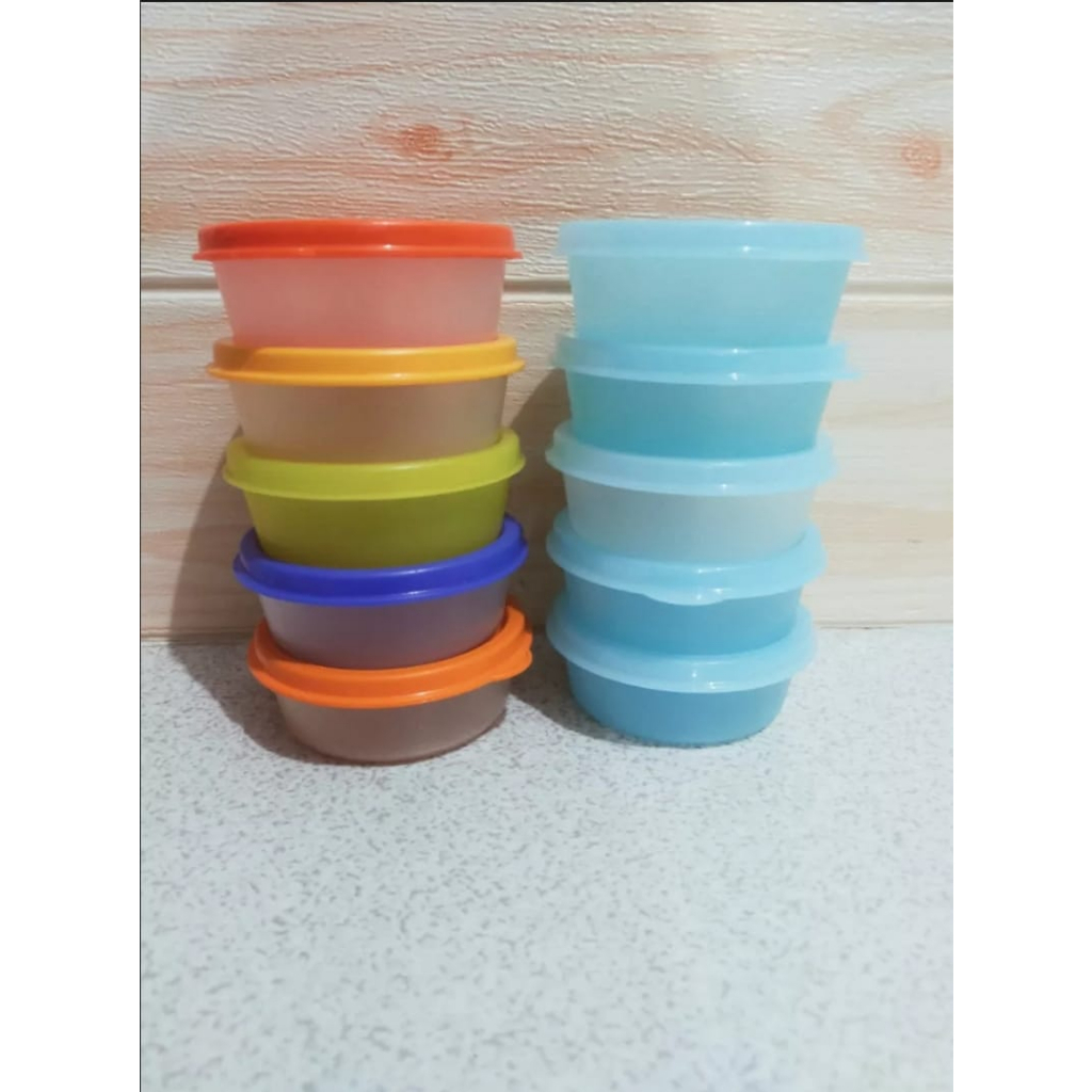 Jual PROMO TUPPERWARE SMALL ROUND MINI COUNTAINER TUPPERWARE 80 ML ...