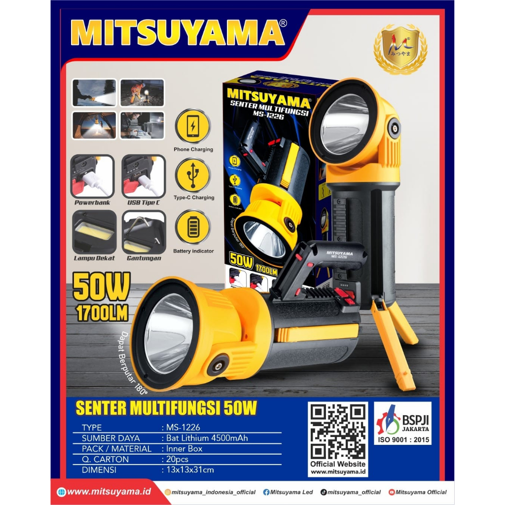 Jual Barangunik2021 -Senter Multifungsi Lampu Emergency LED 50 Watt ...