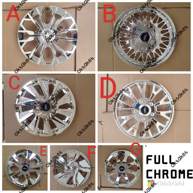 Jual Dop velg ring 13 & 14 Full CHrome mobil universal calya sigra ...