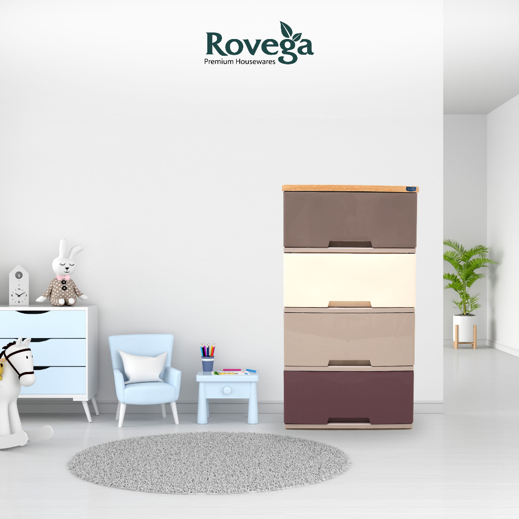 Jual Rovega Kabinet / Lemari Plastik 4 Susun Magnum CMG437WIMD | Shopee ...