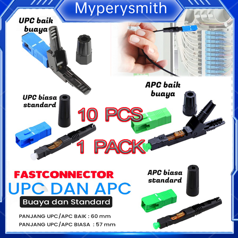 Jual FTTH Konektor Fiber Optic SC UPC/APC Connector 10 PCS SC / UPC Fiber Optic SC Fast ...