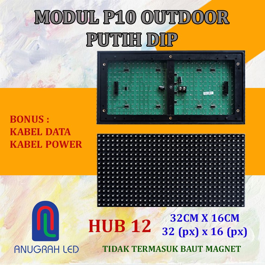Jual MODUL LED PANEL RUNNING TEXT OUTDOOR P10 DIP PUTIH | Shopee Indonesia