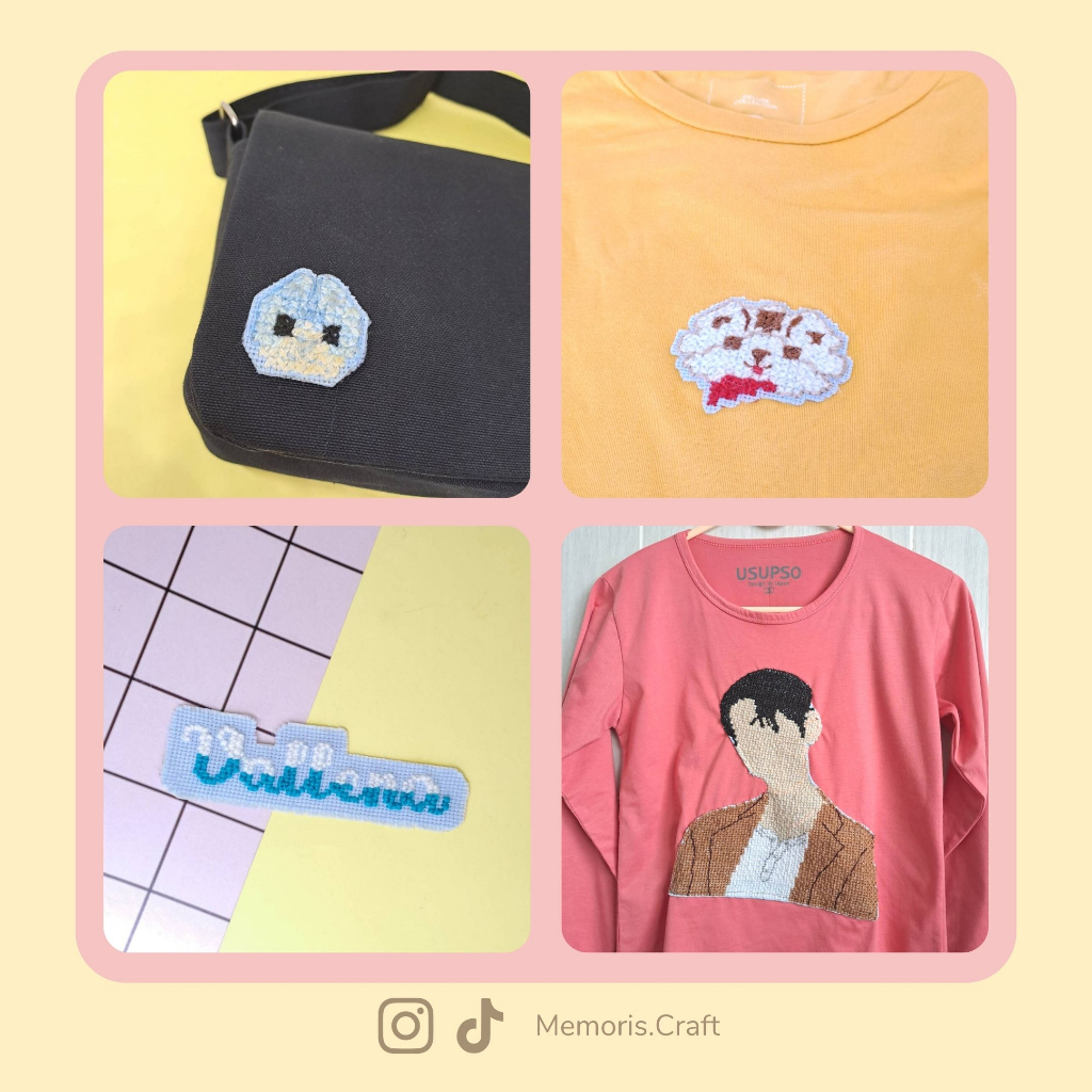 Jual Stiker Kain Kristik untuk Pakaian dan Aksesoris Lucu Aesthetic ...